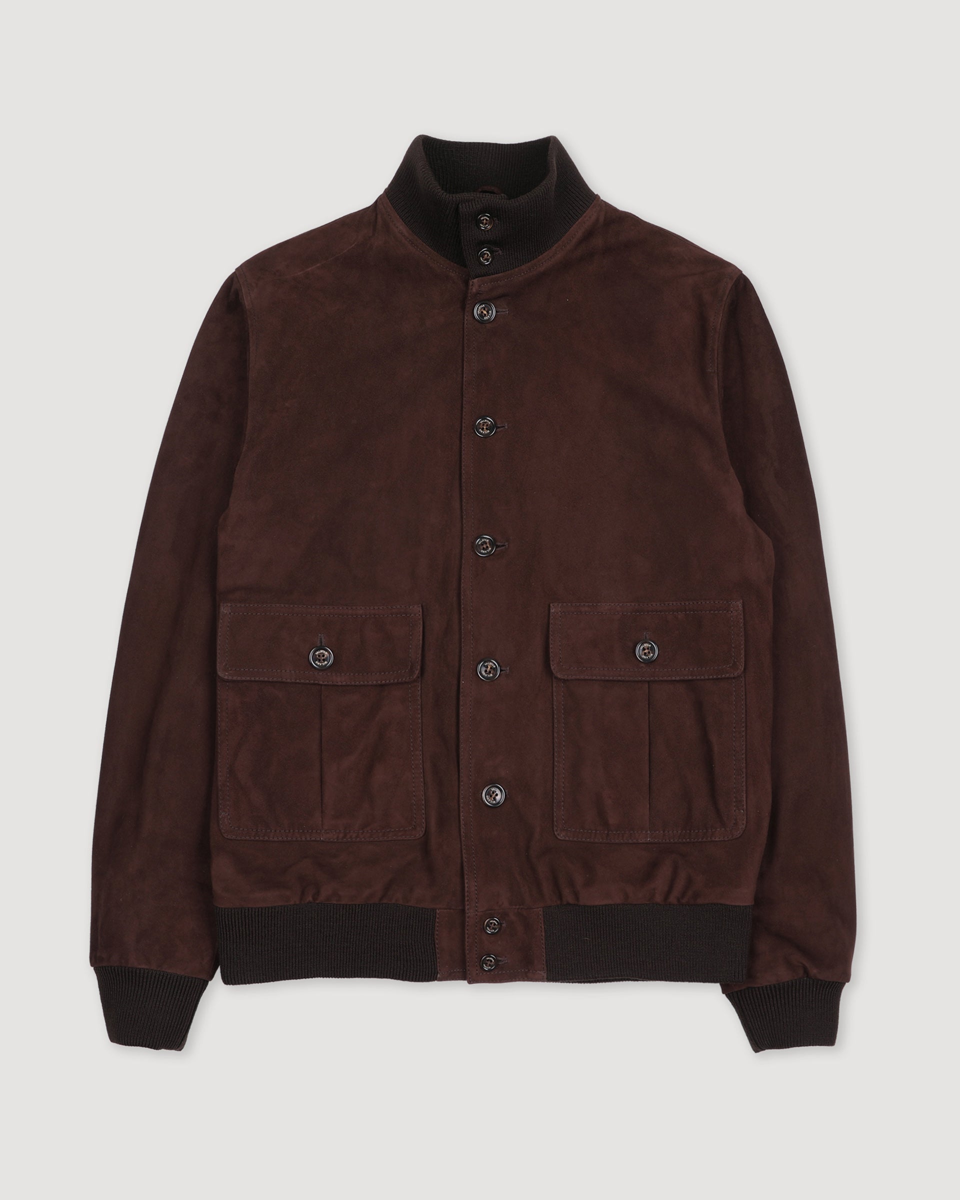Lined Valstarino jacket in suede leather witch back loop. Brown - Caff